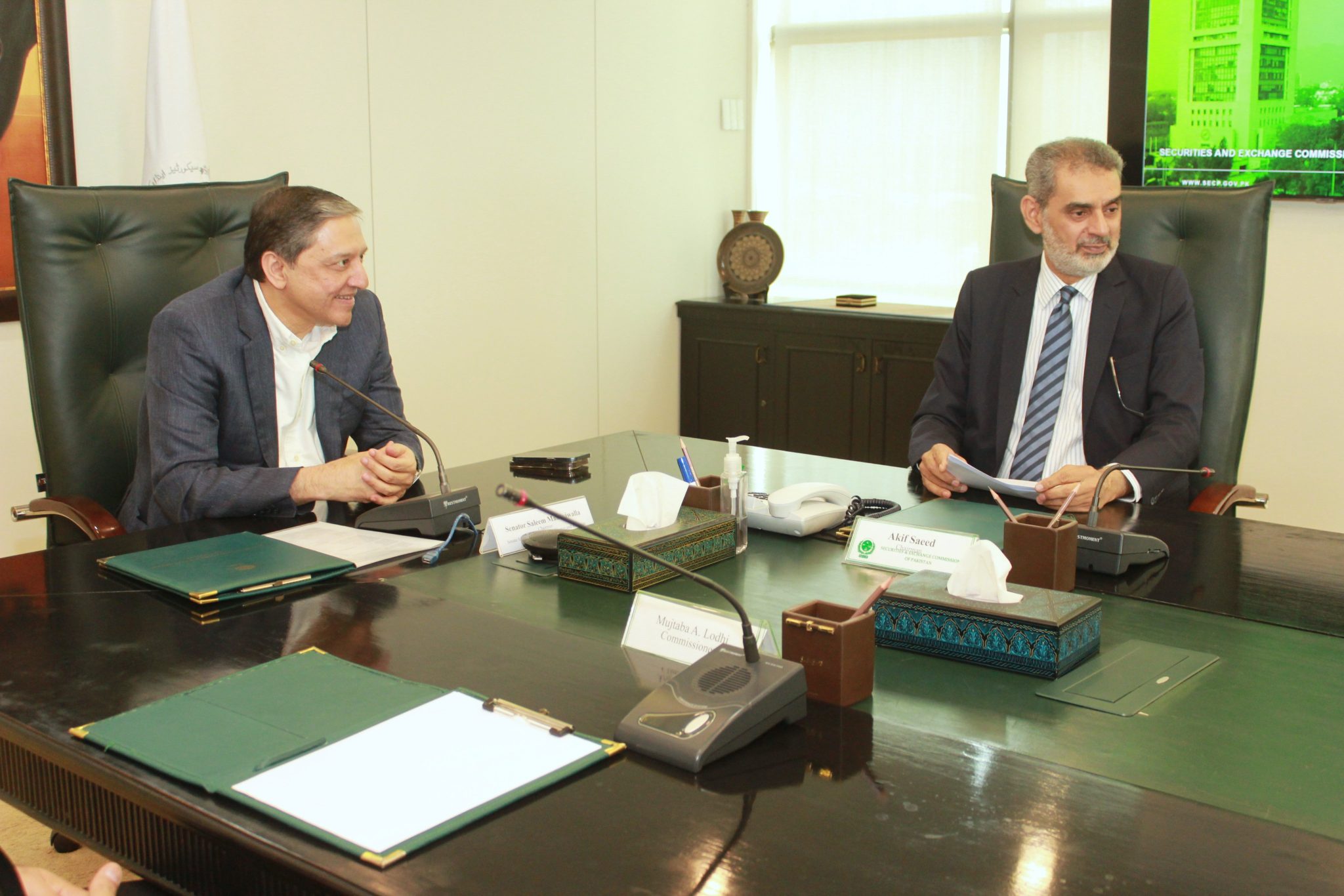 Senator Saleem Mandviwalla paid a visit to SECP Head Office. SECP ...